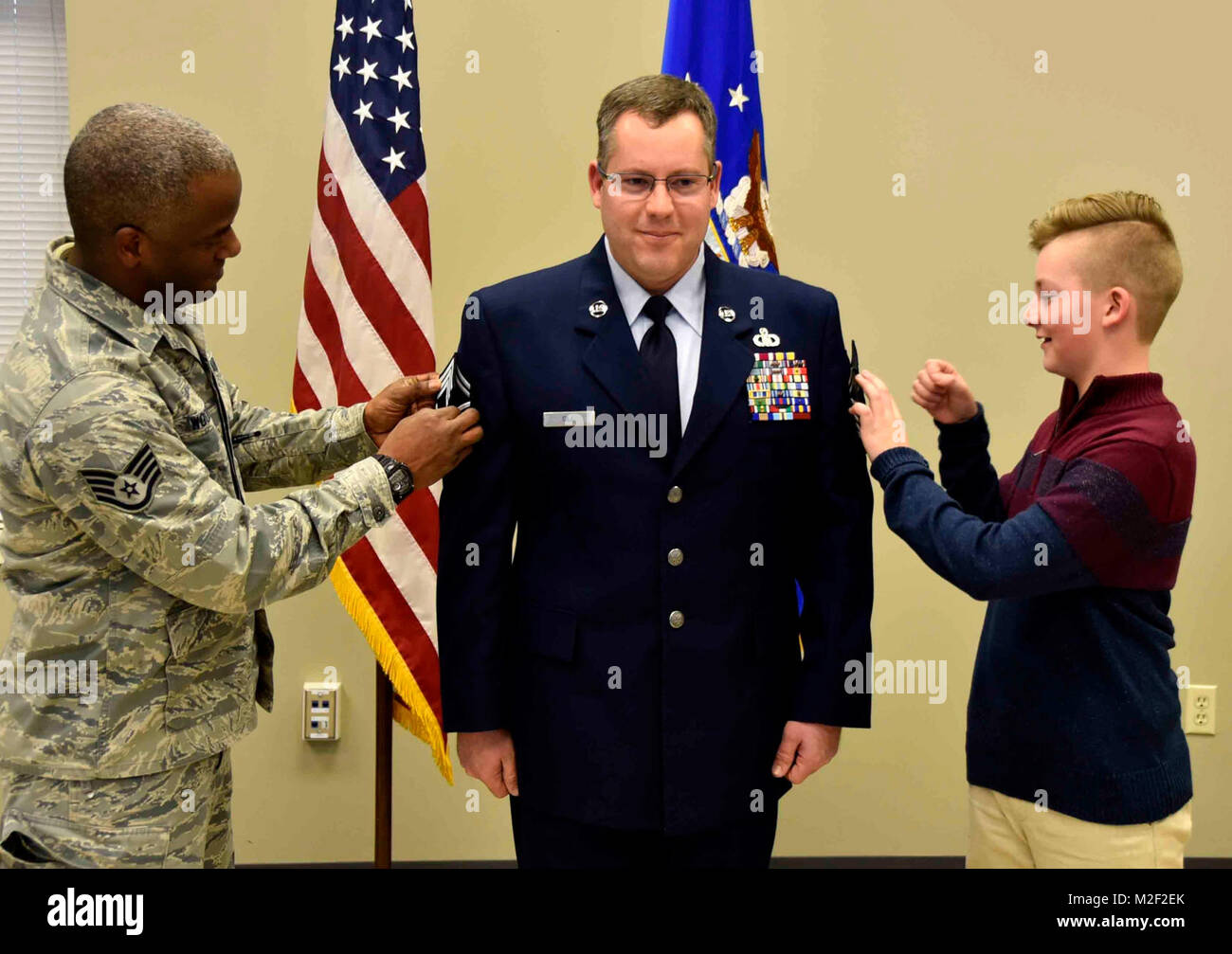 Col. Donald Henry promoted Senior Master Sgt. Thomas Gill Jr. to the ...
