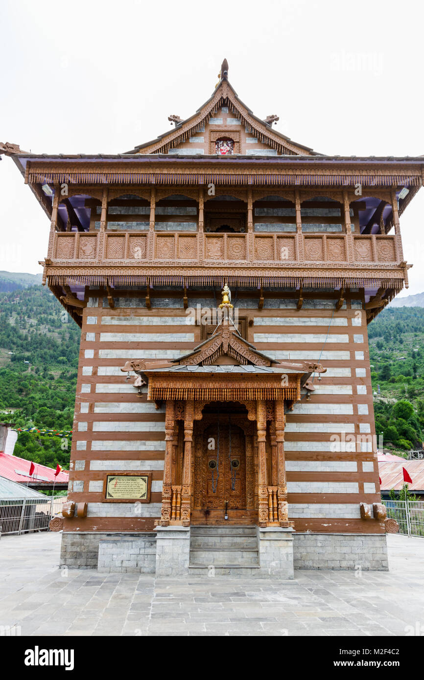 The Hindu temple at Kalpa near Recong Peo, Himachal Pradesh, India ...