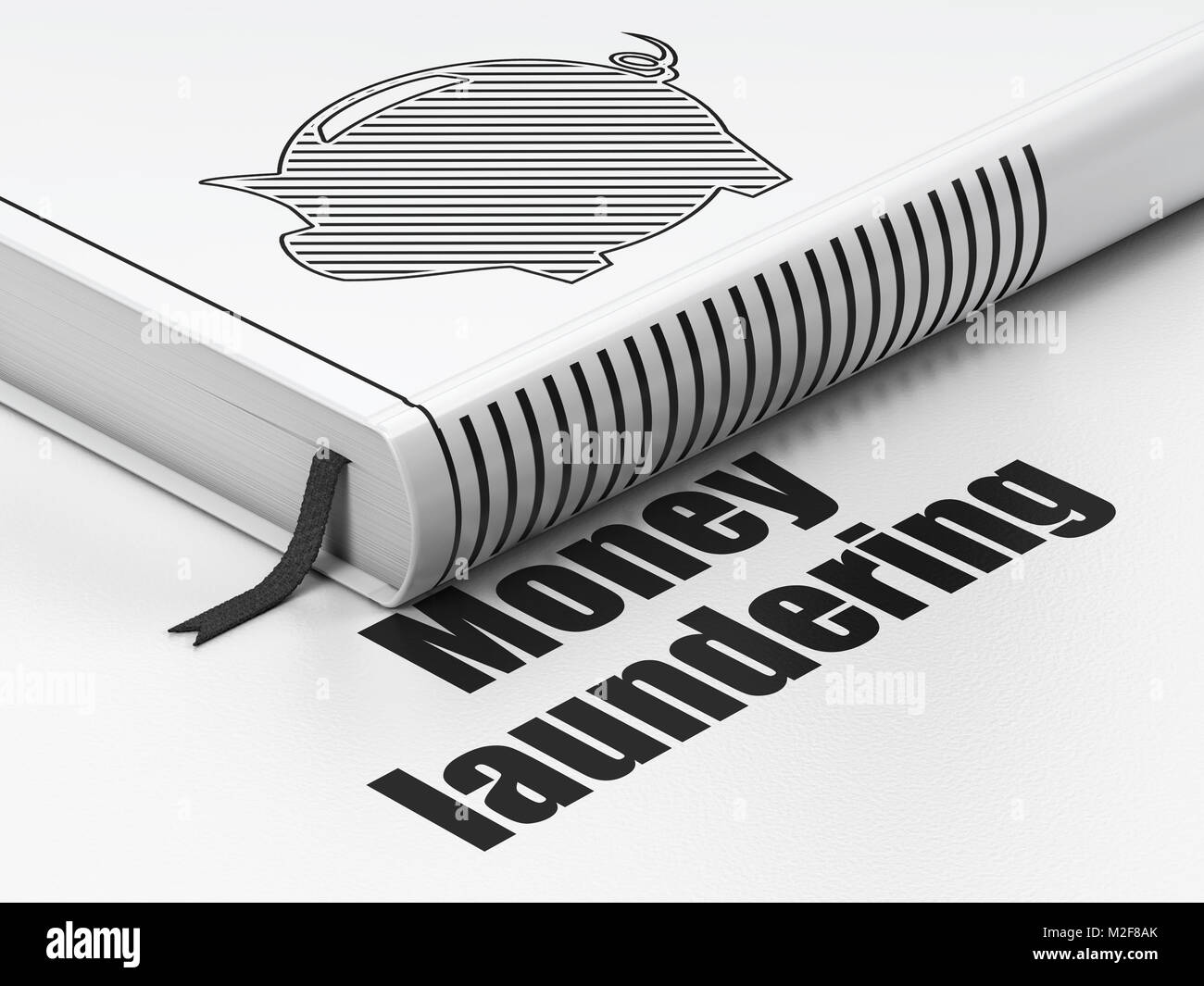 Money concept: book Money Box, Money Laundering on white background ...