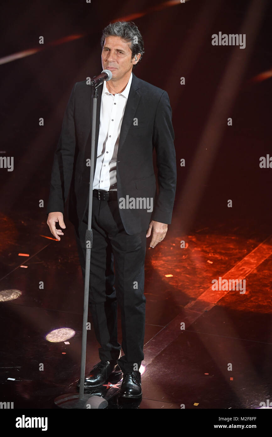 Sanremo. 68th Festival of the Italian Song. First Evening. In the photo ...