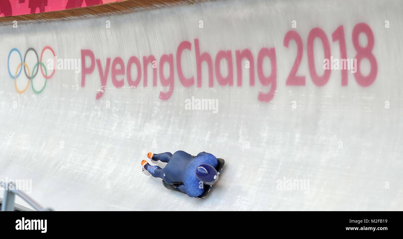 Pyeongchang, North Korea. 7th Feb, 2018. Jeremy Rice (GBR). Mens ...