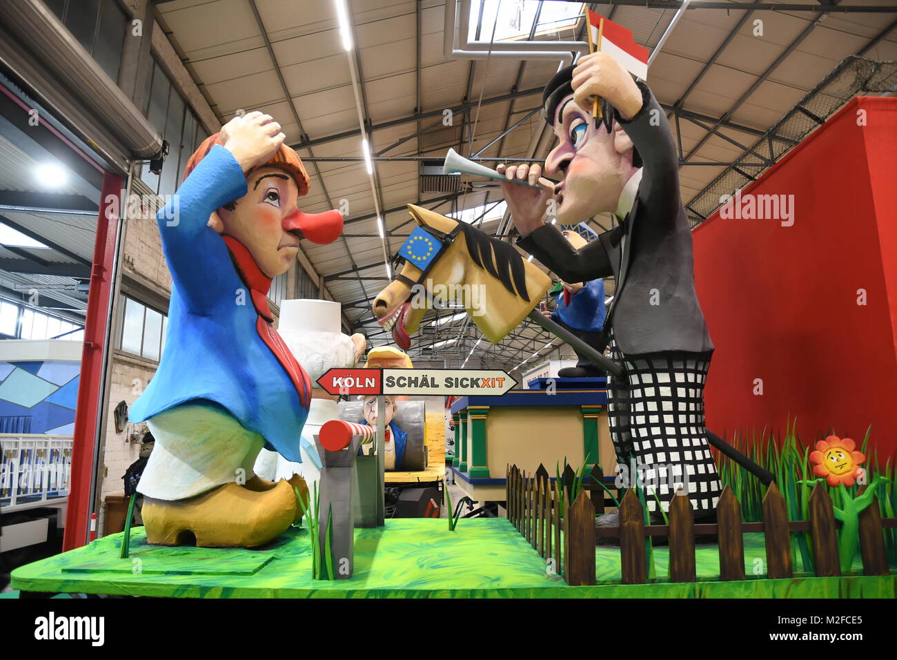 Cologne, Germany. 06th Feb, 2018. A float pictured during the ...