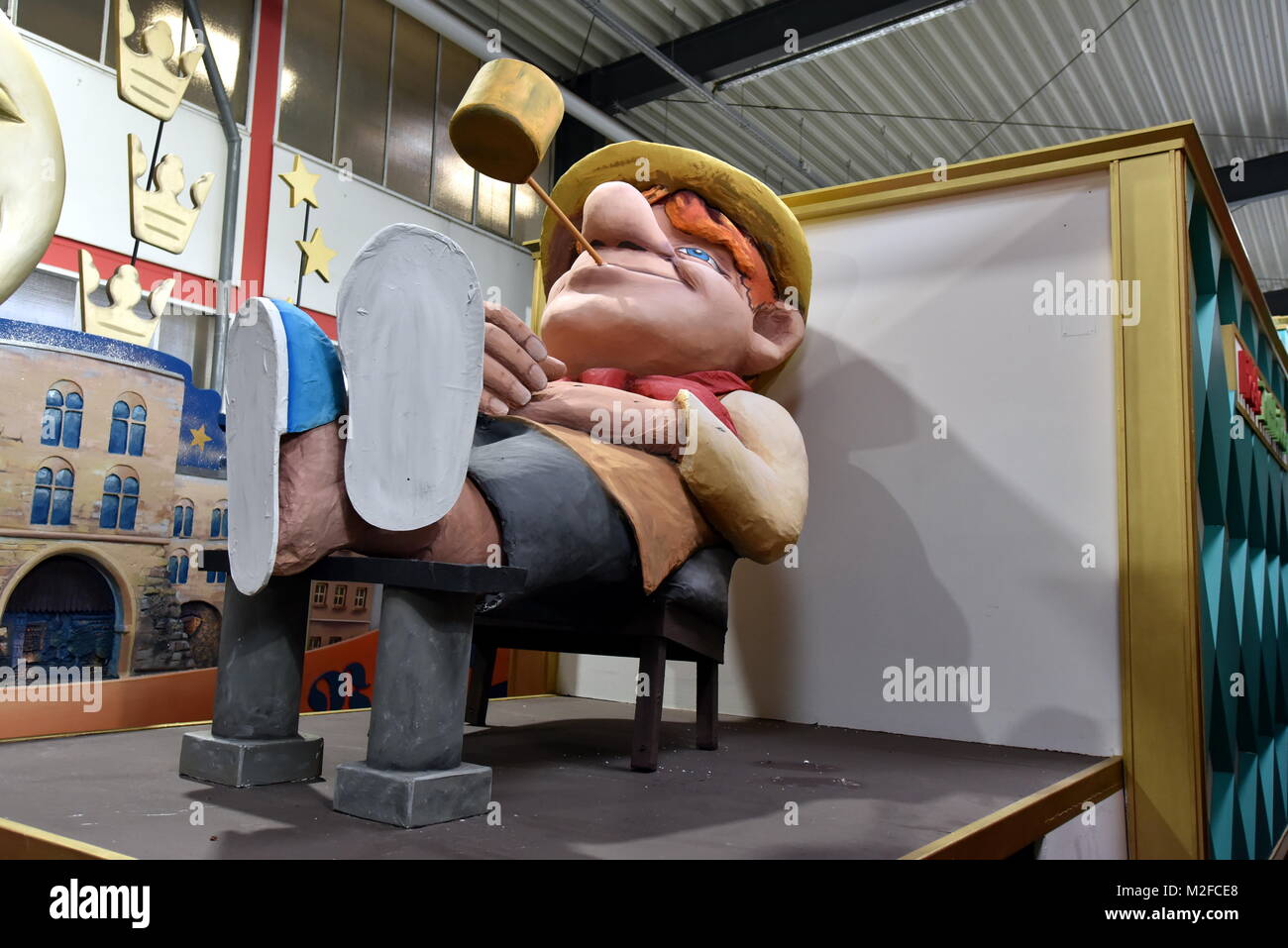 Cologne, Germany. 06th Feb, 2018. A float pictured during the ...