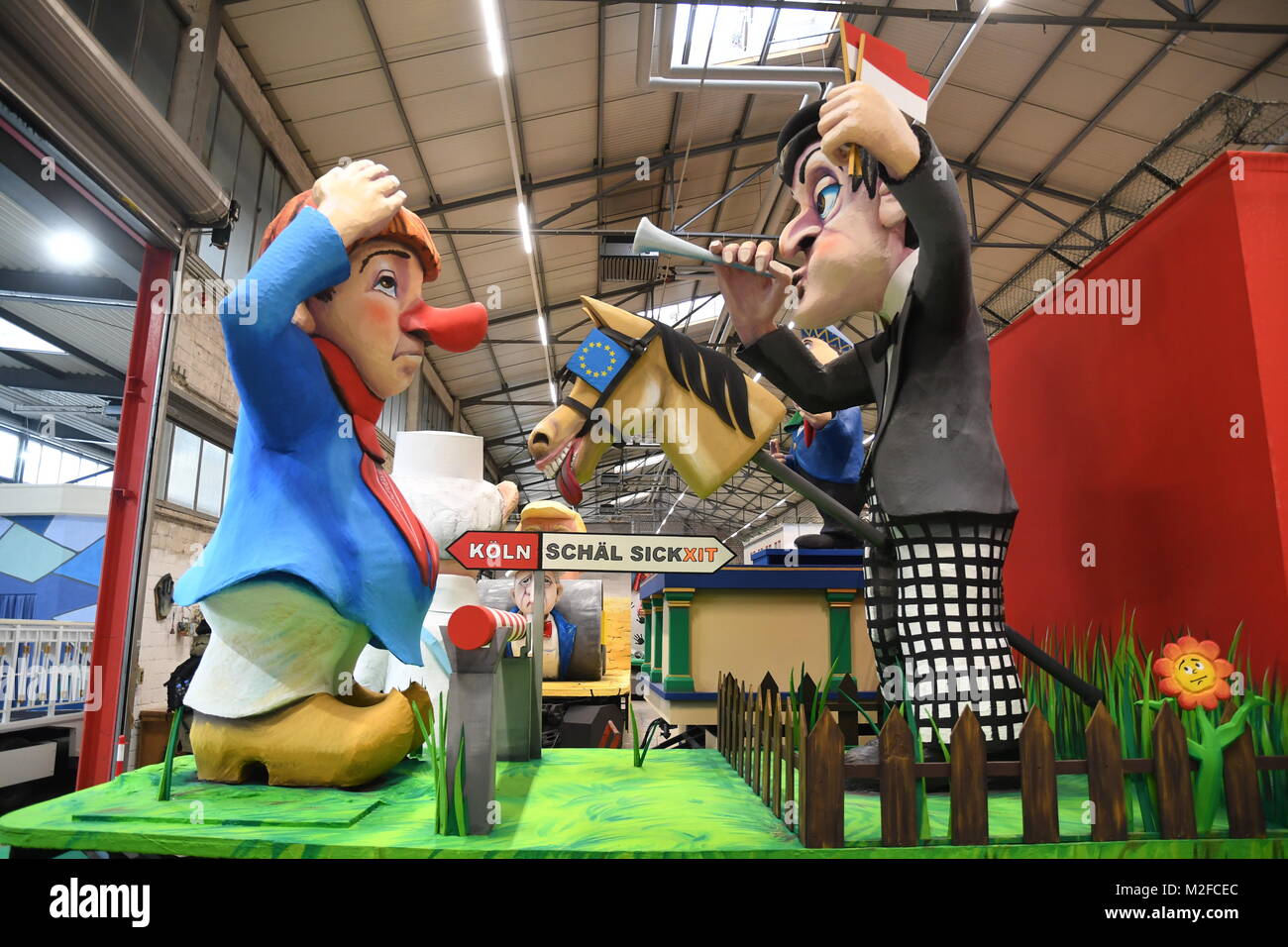 Cologne, Germany. 06th Feb, 2018. A float pictured during the ...
