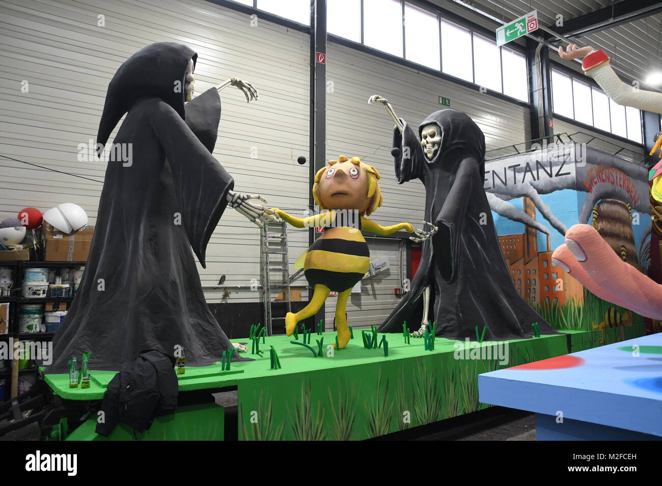 Cologne, Germany. 06th Feb, 2018. A float pictured during the ...