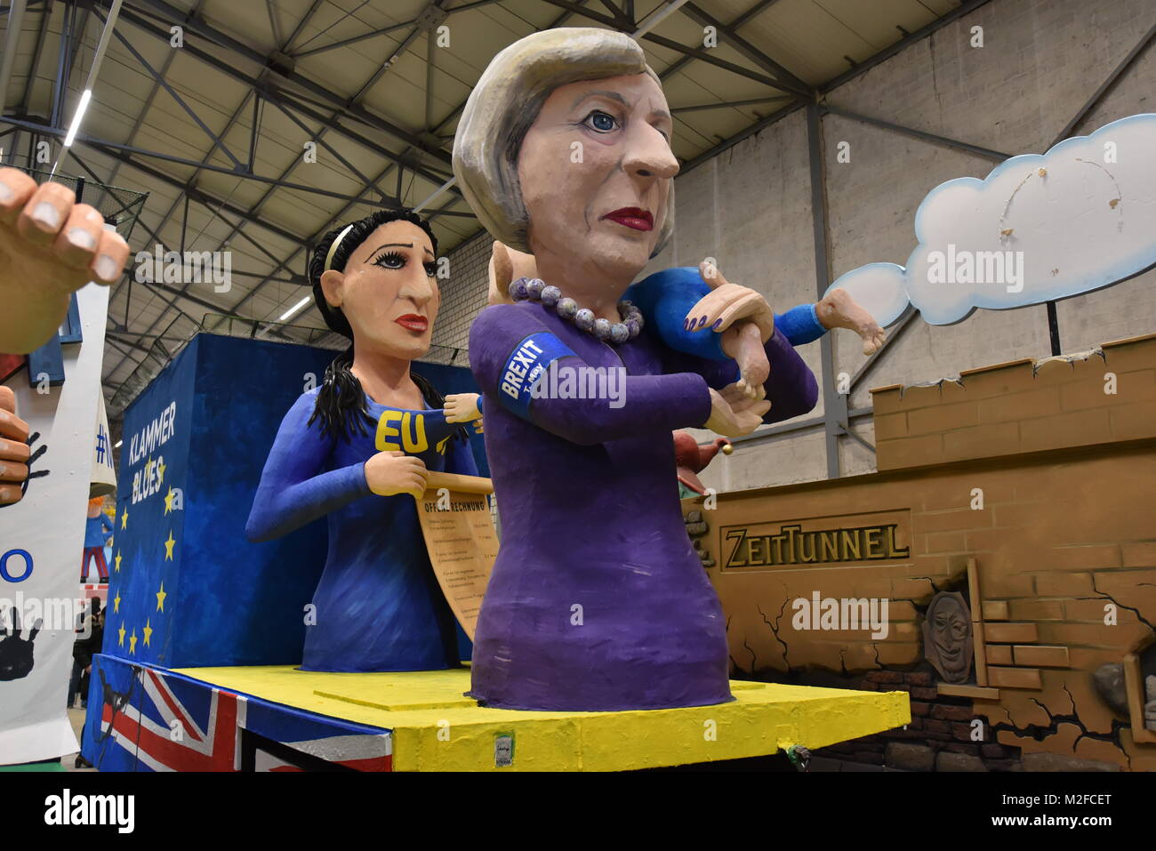 Cologne, Germany. 06th Feb, 2018. A Brexit float pictured during the ...