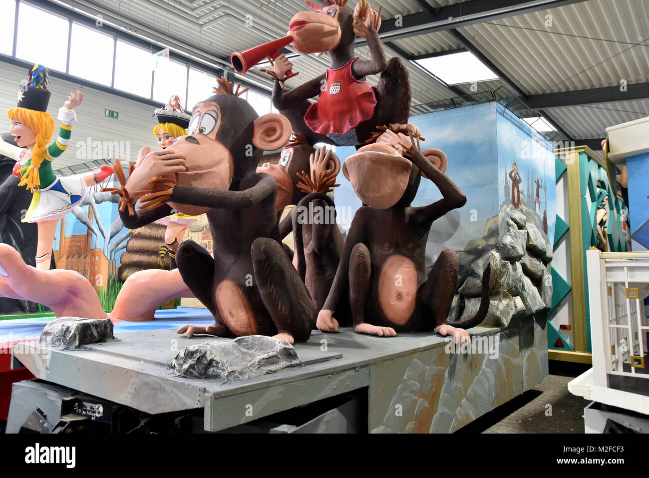 Cologne, Germany. 06th Feb, 2018. A float pictured during the ...