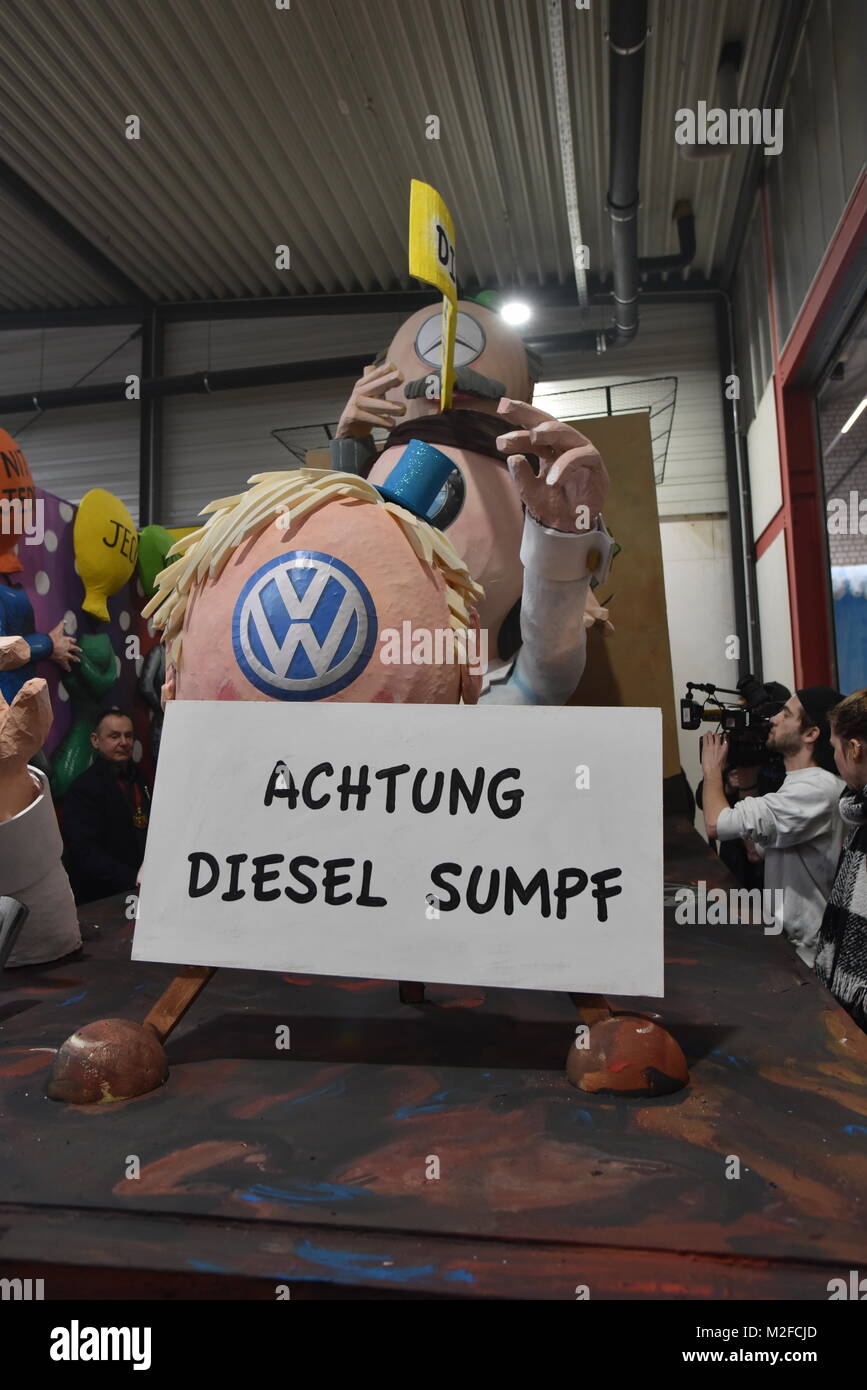 A float with the theme "diesel and emissions scandal" pictured during ...