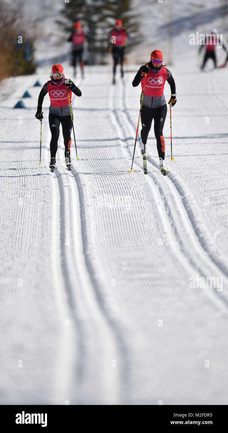 Pyeongchang, South Korea. 07th Feb, 2018. Sandra Ringwald (L) and ...