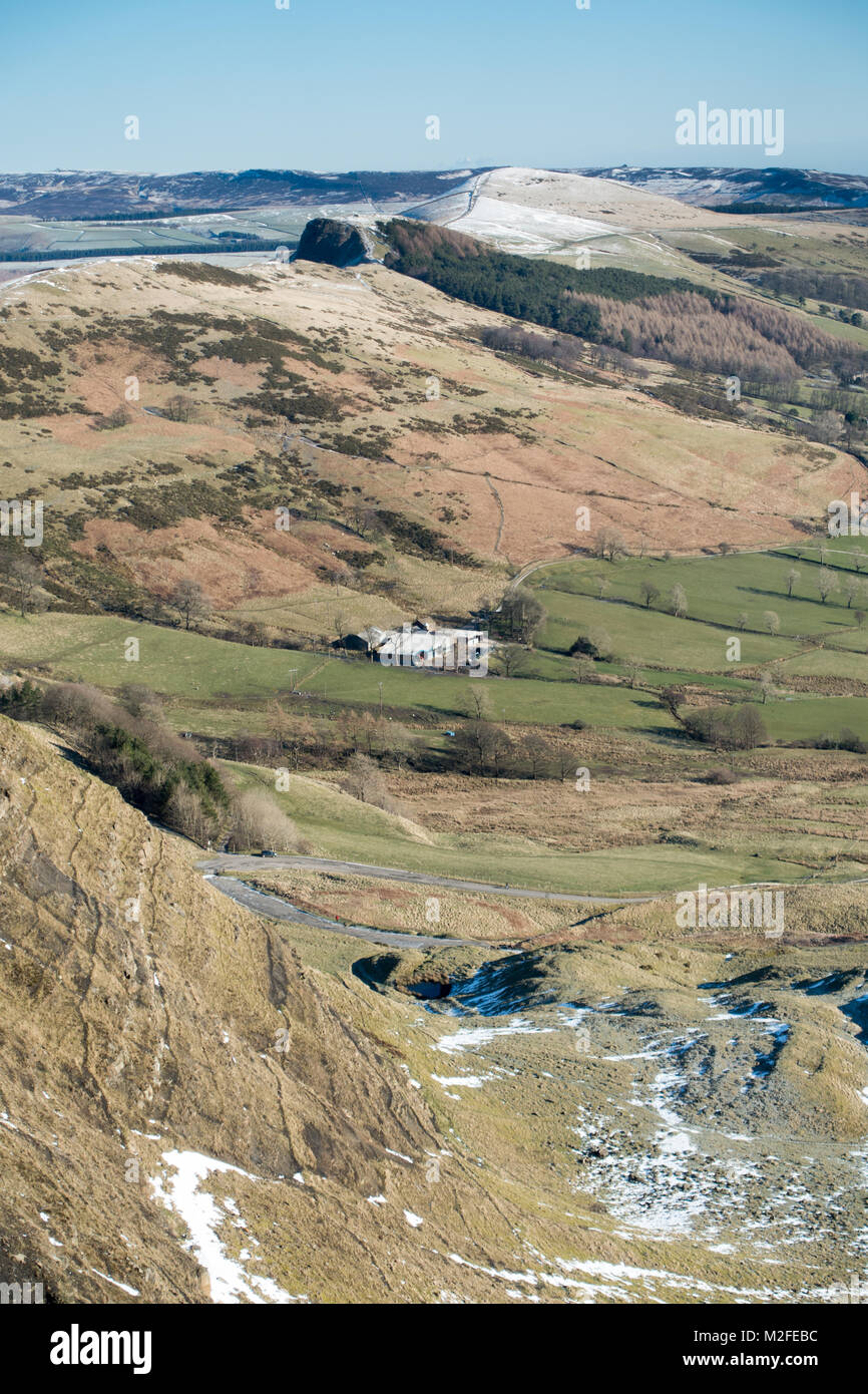 A winters day walking from Castleton in the Peak District National Park ...