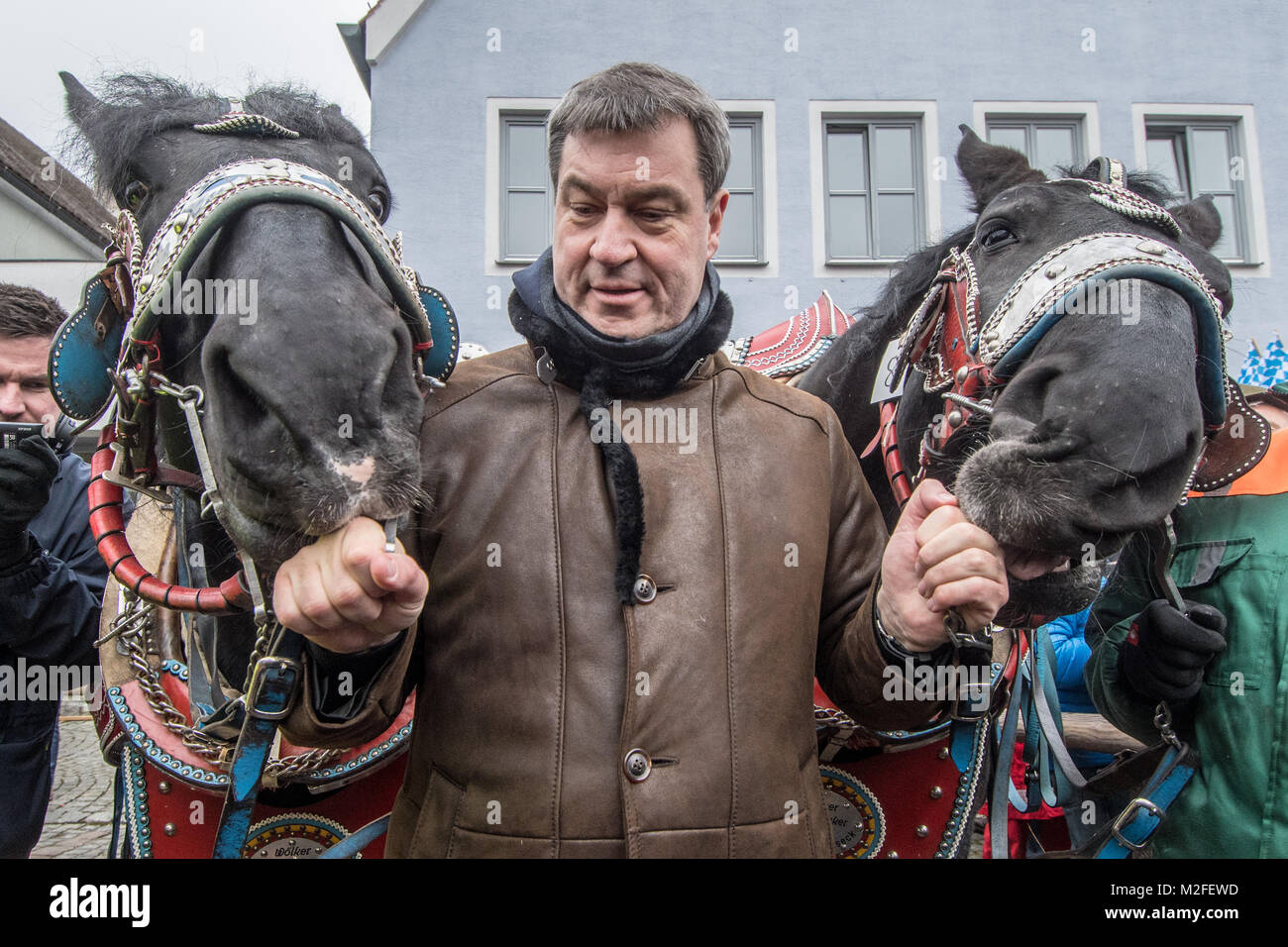 Berching, Germany. 07th Feb, 2018. The Bavarian Minister of Finance ...