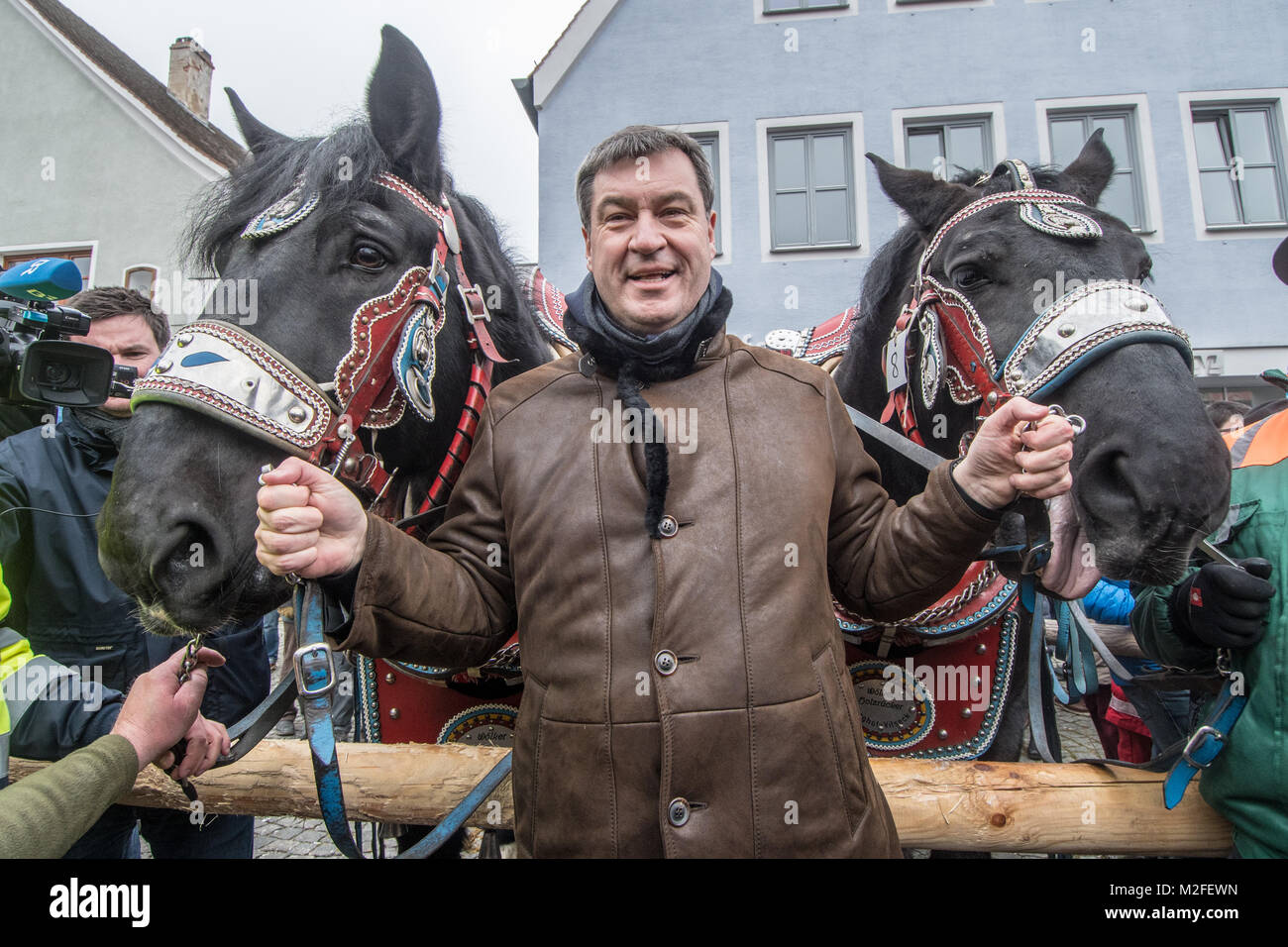 Berching, Germany. 07th Feb, 2018. The Bavarian Minister of Finance ...