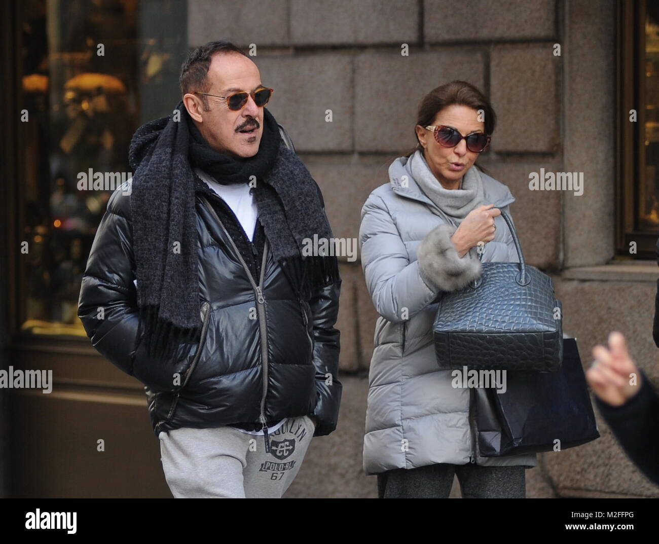 Milan, Massimo Lopez walking downtown Massimo Lopez arrives downtown ...