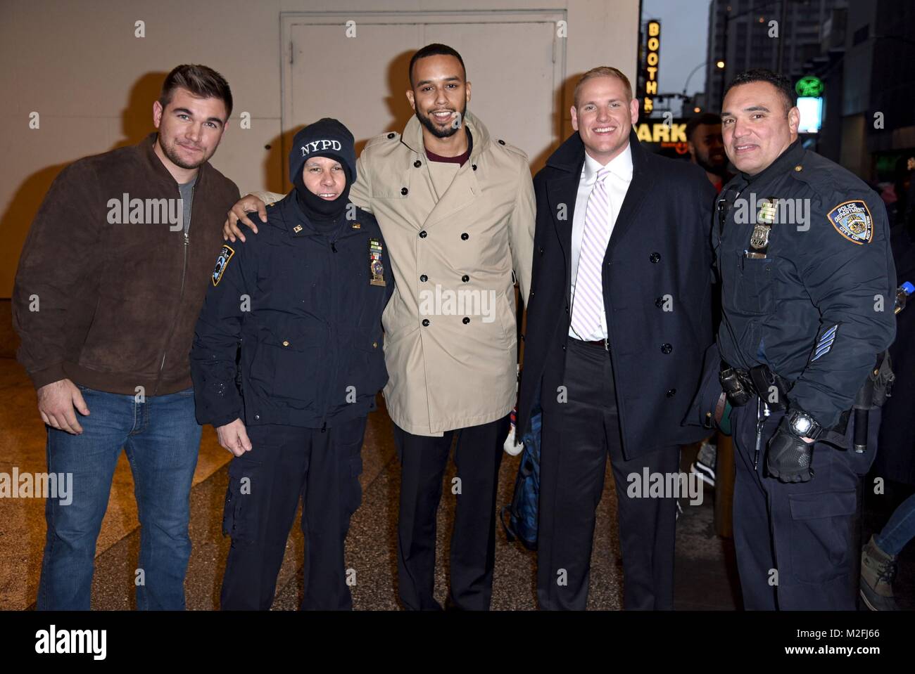New York, NY, USA. 7th Feb, 2018. Alek Skarlatos, Spencer Stone ...