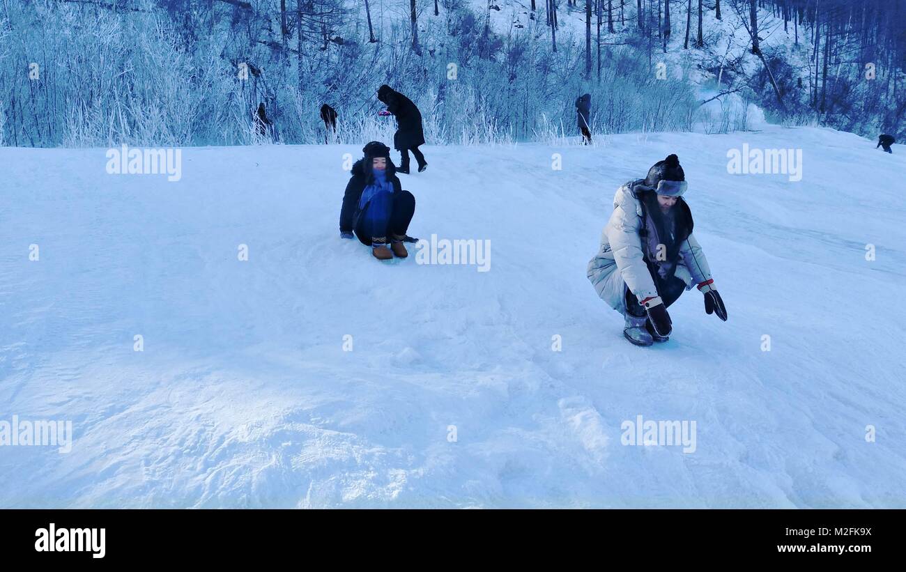 Mohe, Mohe, China. 7th Feb, 2018. Mohe, CHINA-7th February 2018 ...