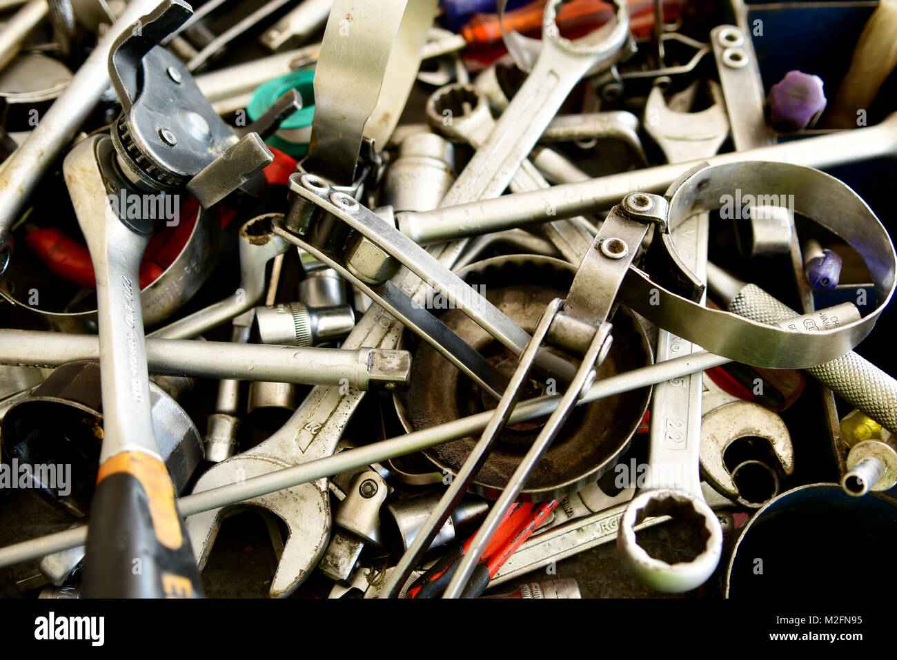 Stainless steel tools and other surfaces of shining steel material ...