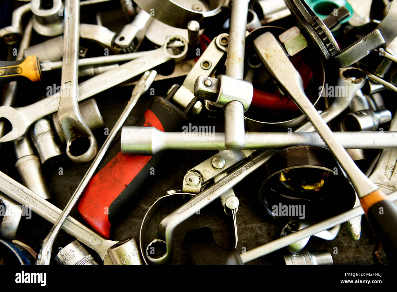 Stainless steel tools and other surfaces of shining steel material ...