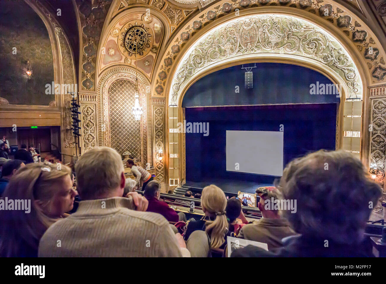 United States, Washington, Seattle, Paramount Theater stage Stock Photo ...