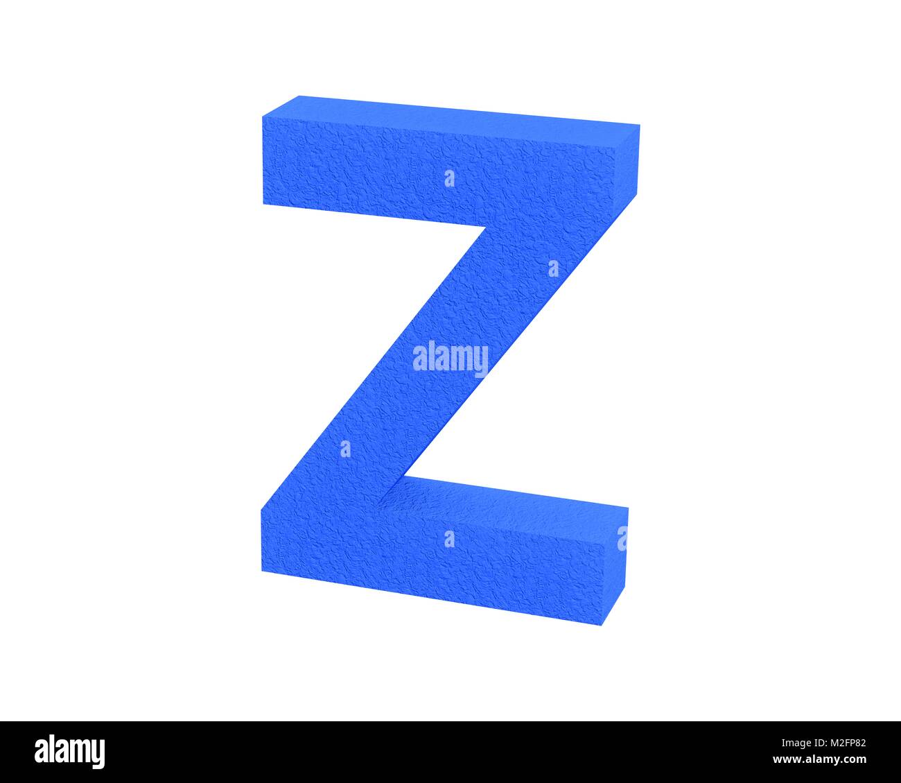 Font Plastic large spark erosion blue capital Z Stock Photo - Alamy