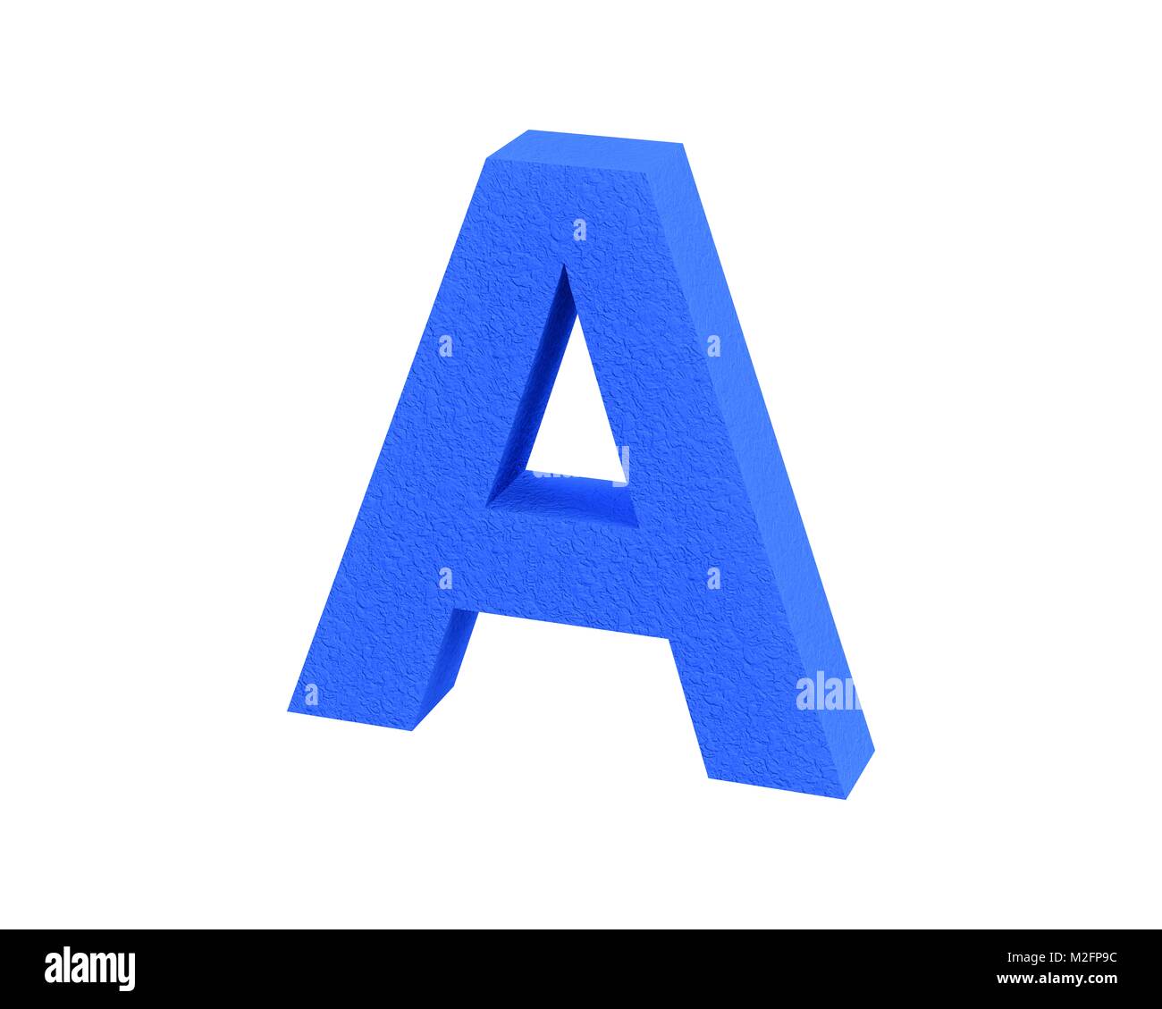 Font Plastic large spark erosion blue capital A Stock Photo - Alamy