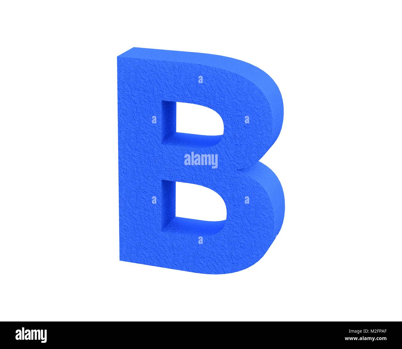 Font Plastic large spark erosion blue capital B Stock Photo - Alamy