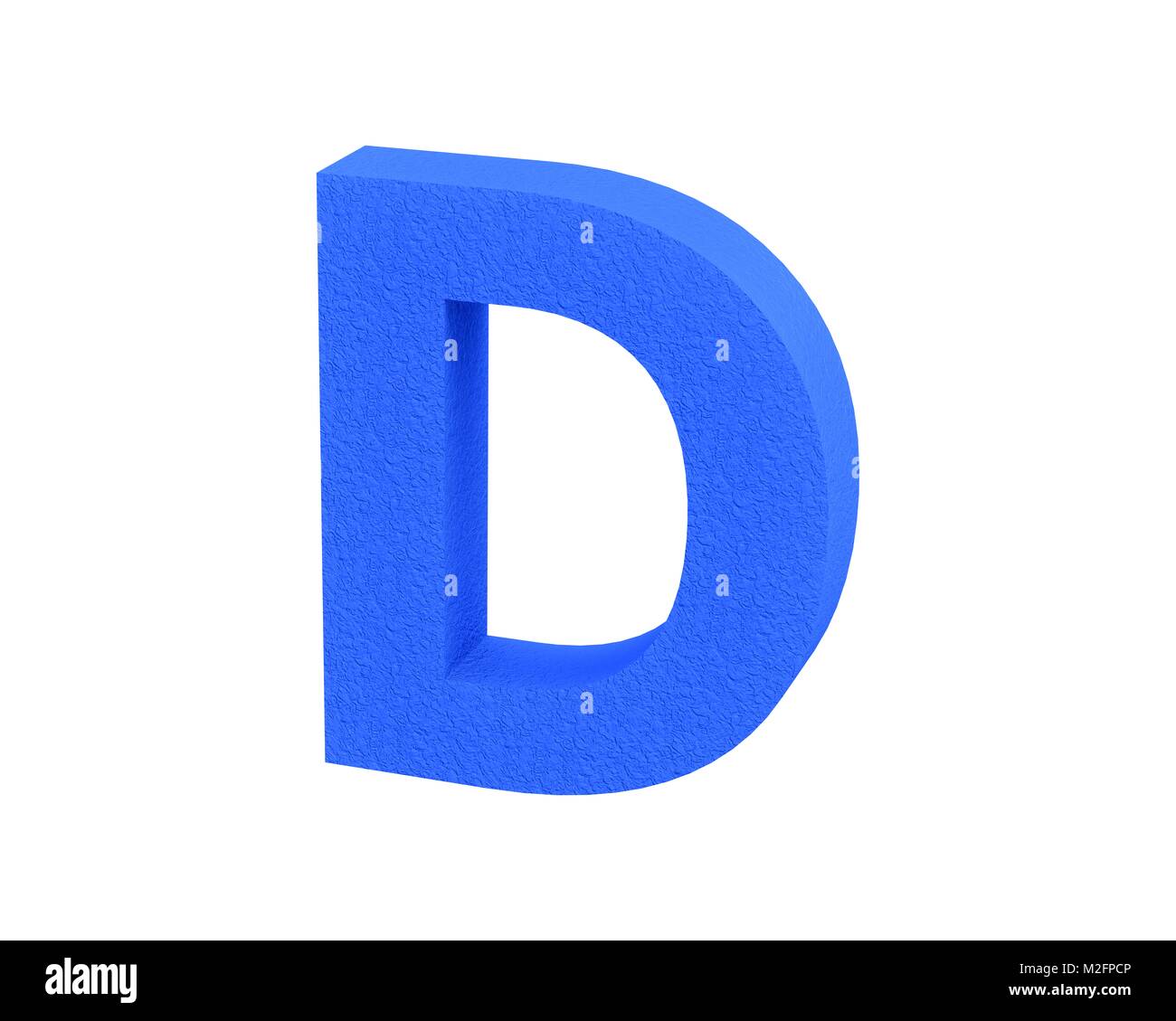 Font Plastic large spark erosion blue capital D Stock Photo - Alamy
