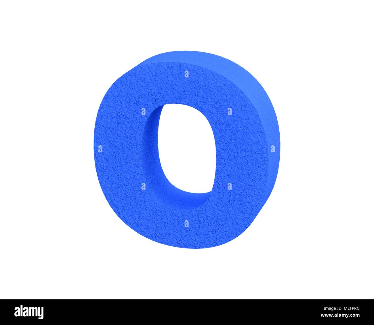 Font Plastic large spark erosion blue lowercase o Stock Photo - Alamy