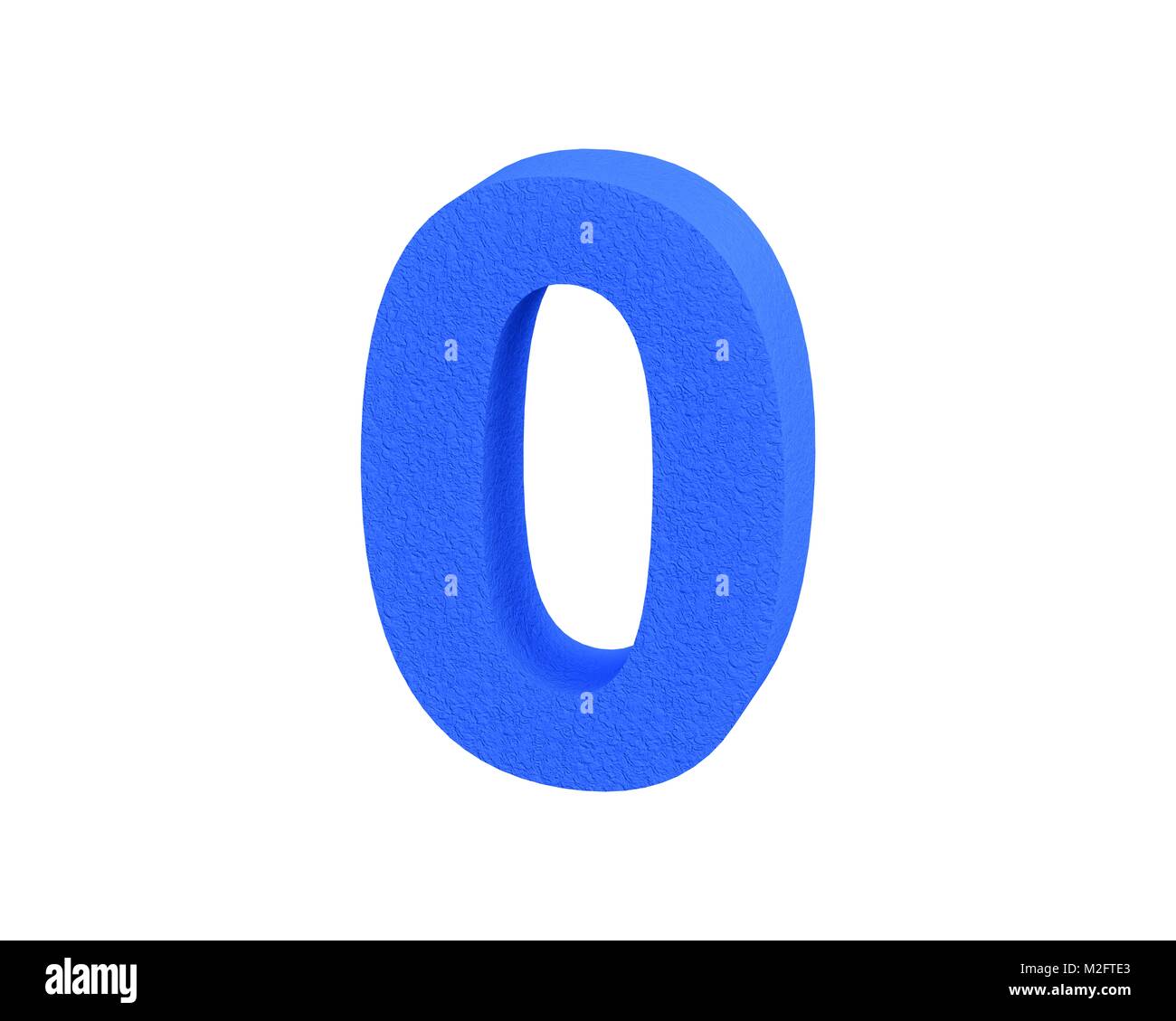 Font Plastic large spark erosion blue number 0 Stock Photo - Alamy
