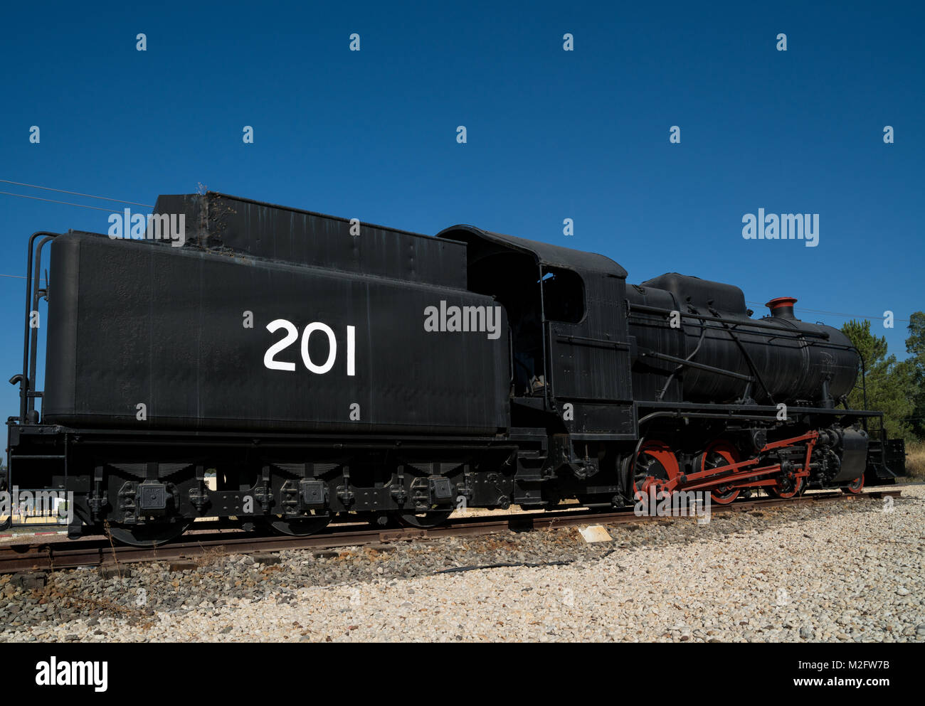Steam locomotive no. 201 used since 1954 at mines of Riotinto in Huelva ...