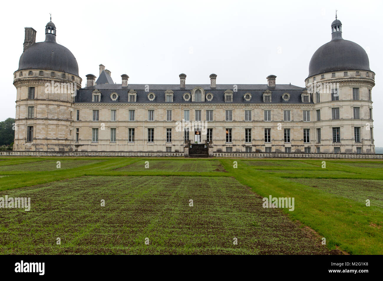 Garden and Castle of Valencay in Loire Valley in France Stock Photo - Alamy