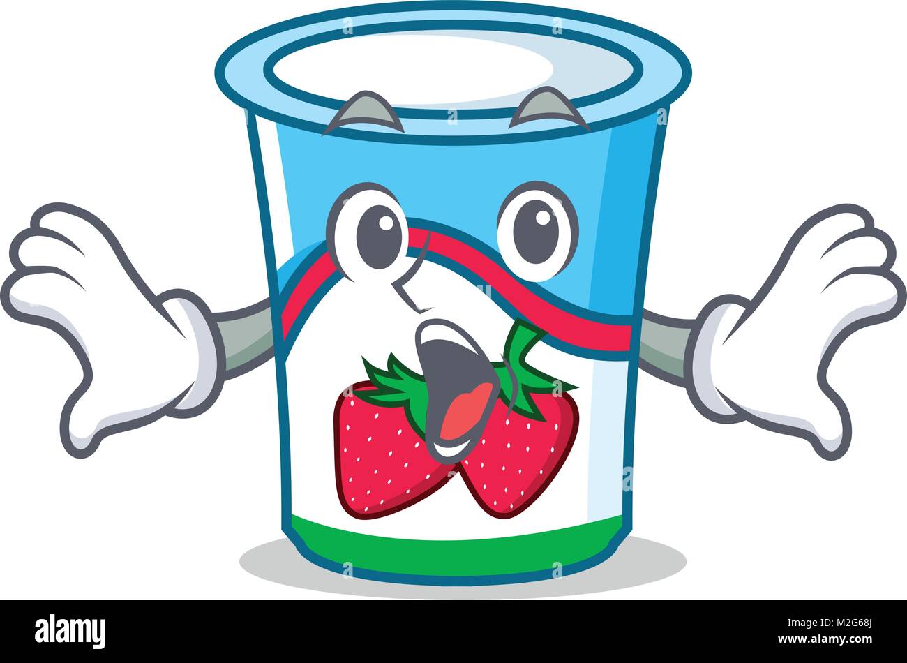 Surprised yogurt mascot cartoon style Stock Vector Image & Art - Alamy