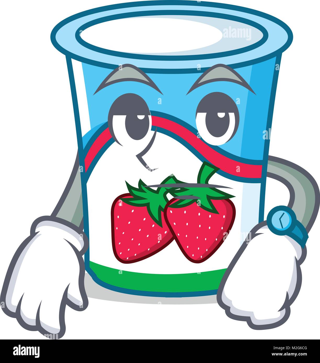 Waiting yogurt mascot cartoon style Stock Vector Image & Art - Alamy