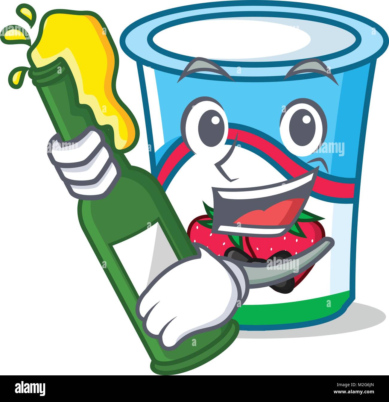 Beer cartoon sweet milk Stock Vector Images - Alamy