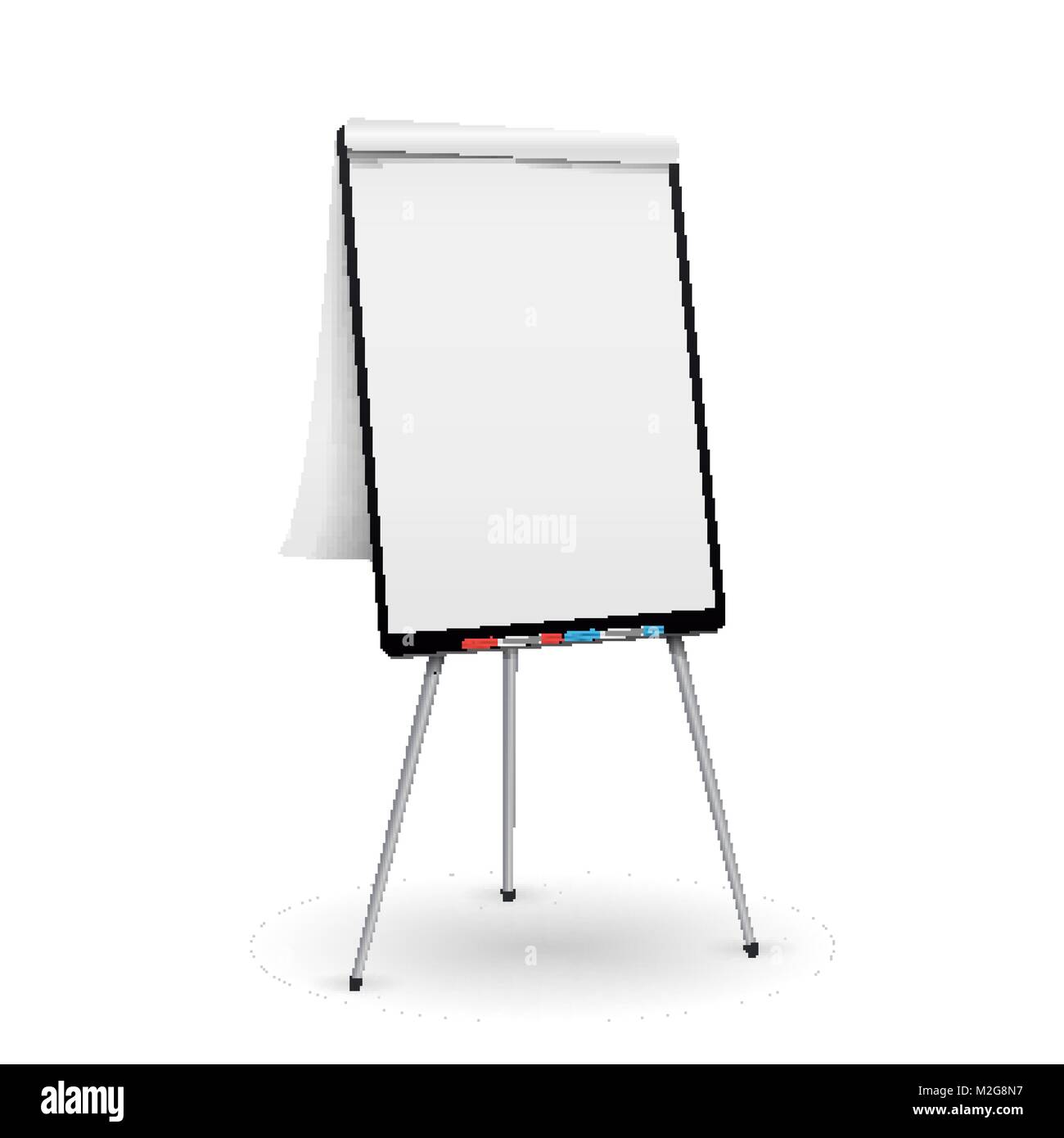 Realistic Flip Chart Vector. Good For Presentation, Seminar. Isolated ...