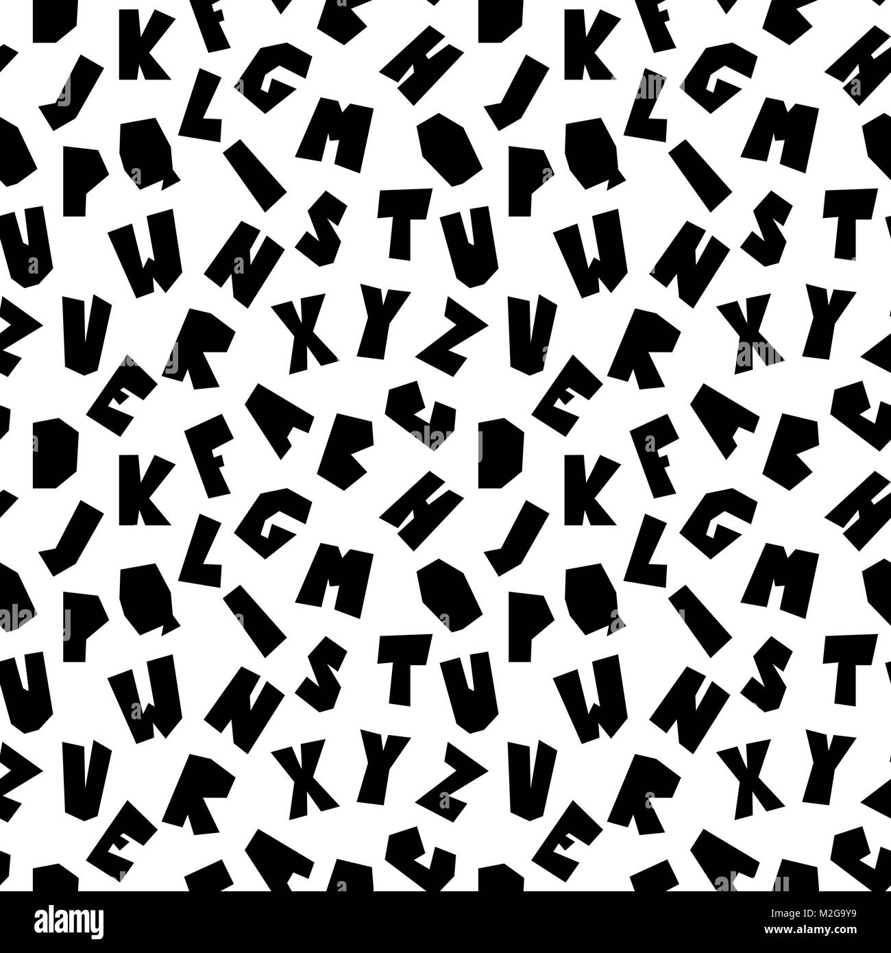 Modern creative lettering pattern. Textures made with ink. Vector Stock ...