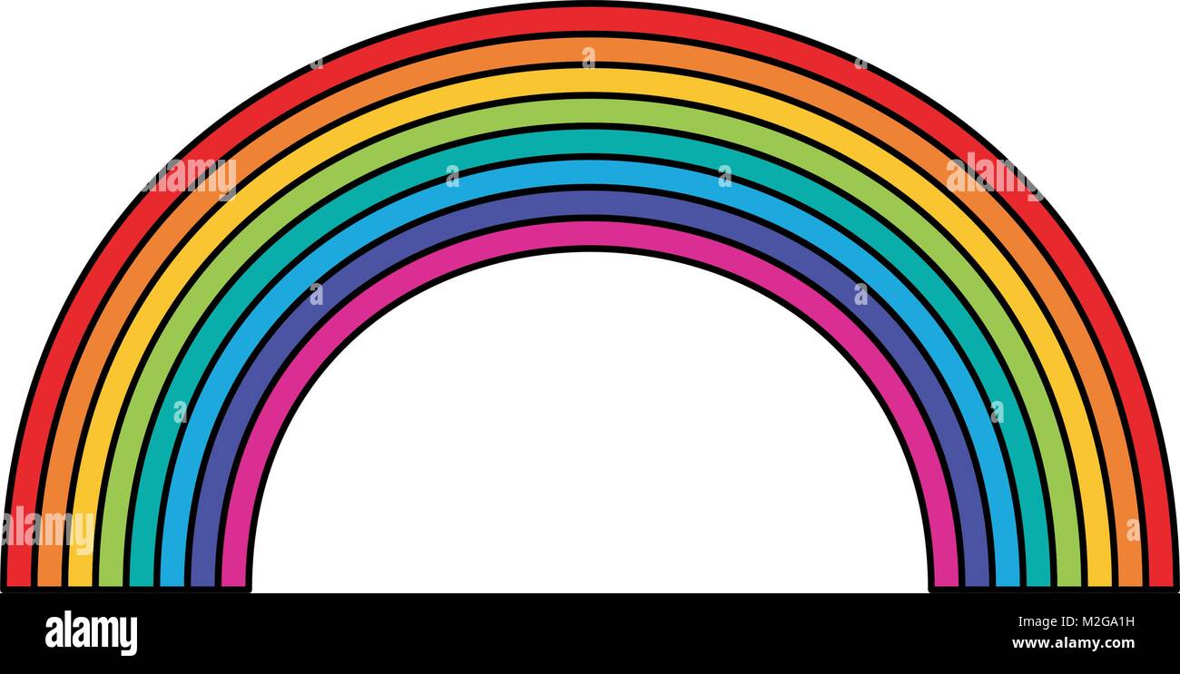 Rainbow on white background Stock Vector Image & Art - Alamy