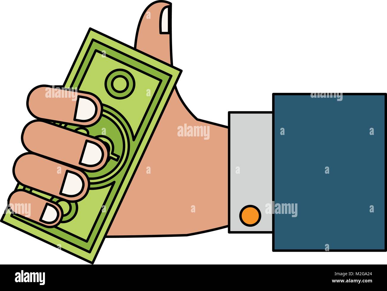 Hand with bill Stock Vector Image & Art - Alamy