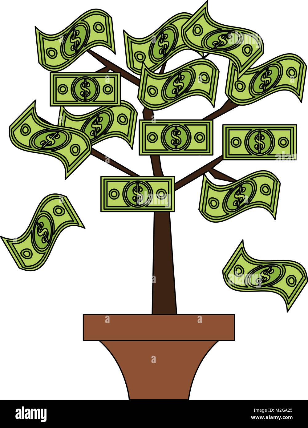 Money tree symbol Stock Vector Image & Art - Alamy