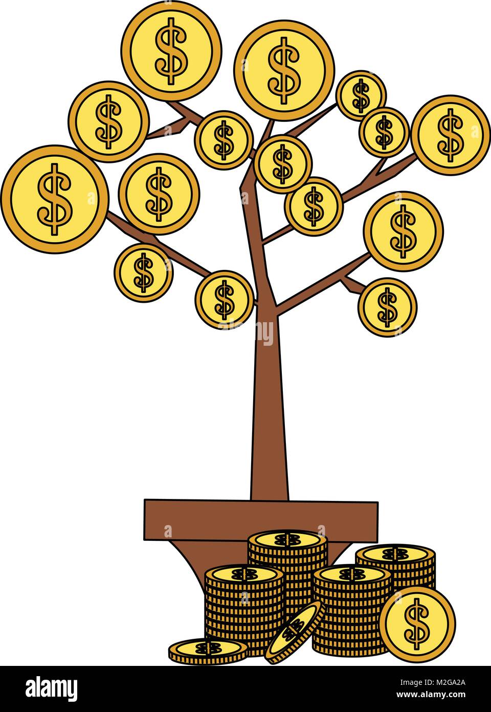 Money tree symbol Stock Vector Image & Art - Alamy