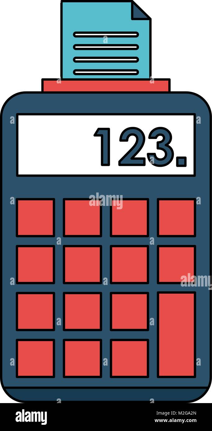 Printer calculator device Stock Vector Image & Art - Alamy