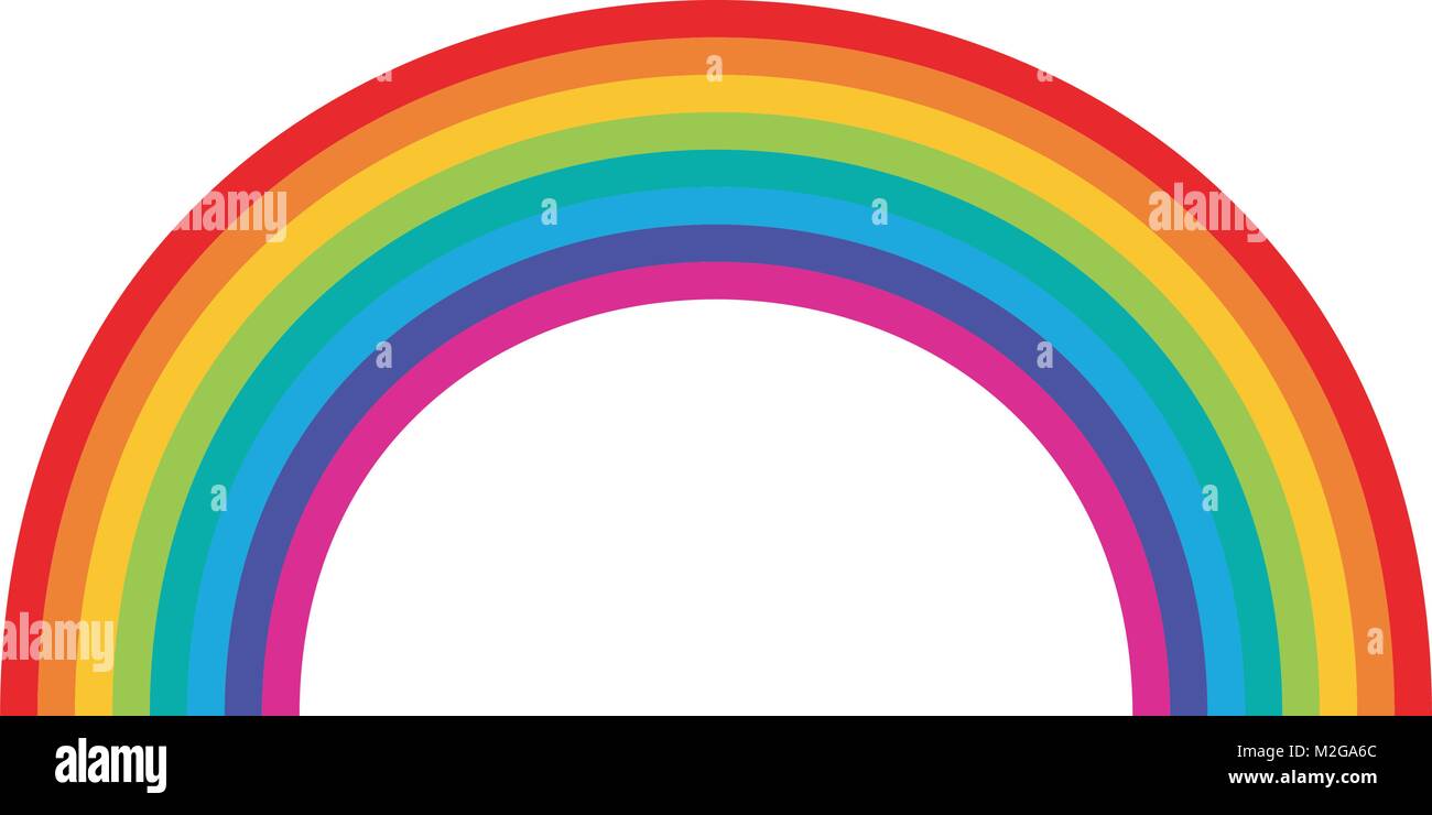 Rainbow on white background Stock Vector Image & Art - Alamy