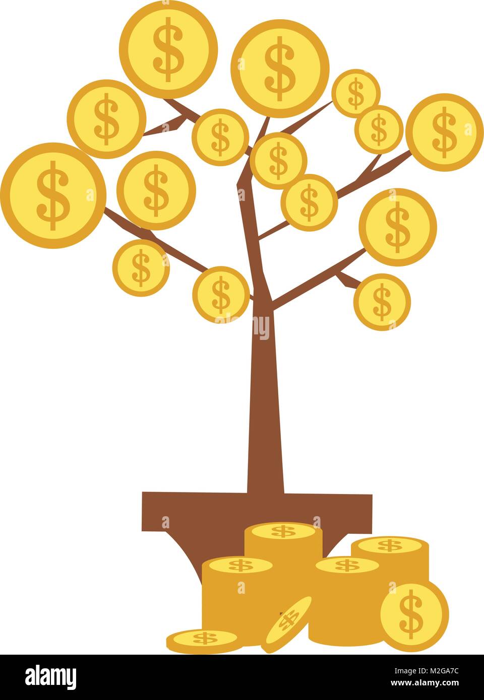 Money tree symbol Stock Vector Image & Art - Alamy