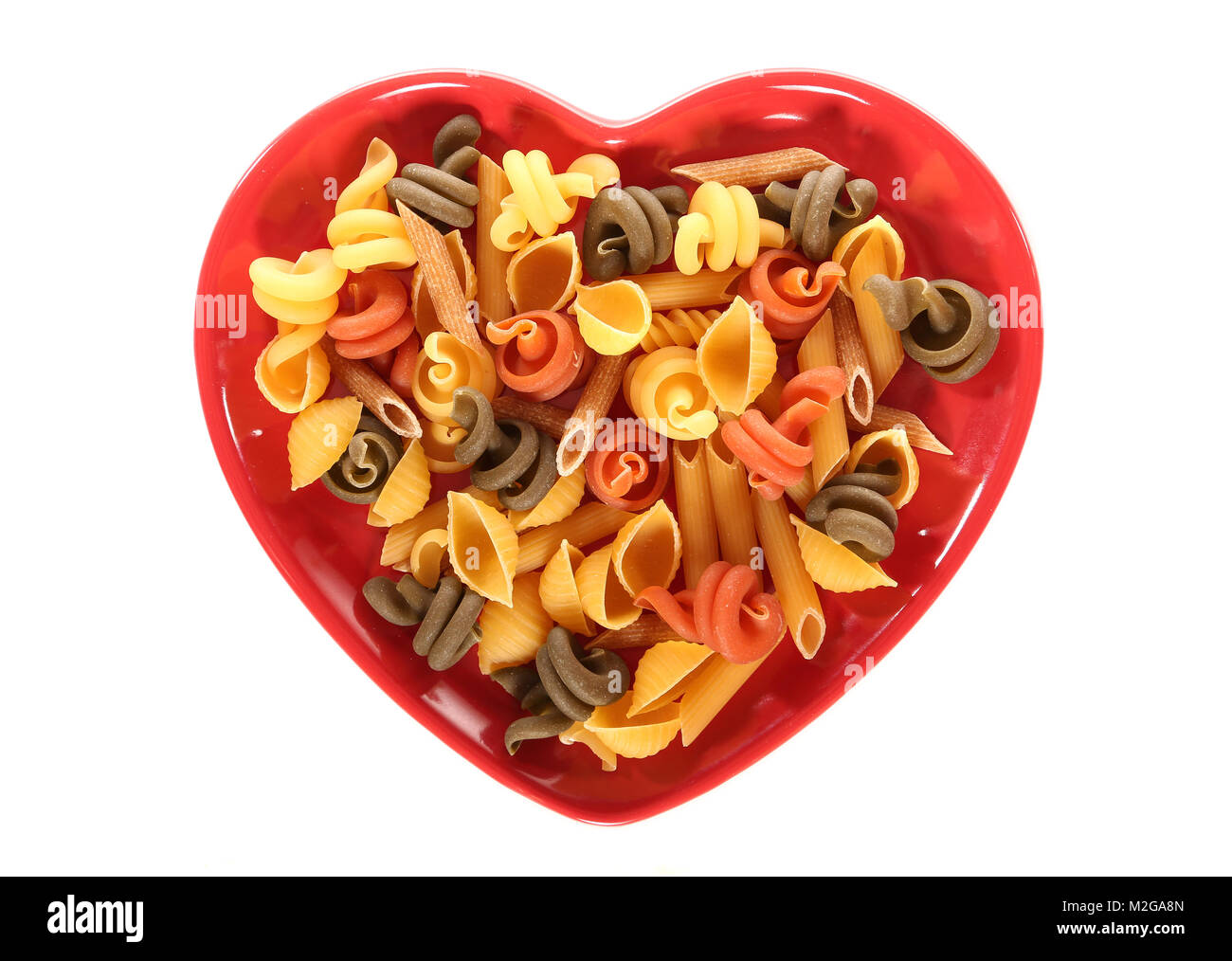 pasta on a heart shape plate Stock Photo - Alamy