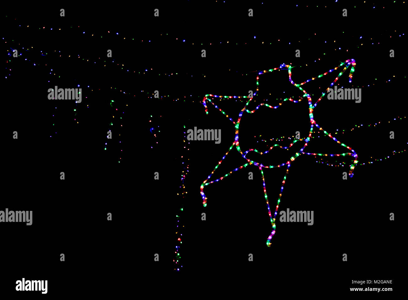 Beautiful piñata of lights in night background Stock Photo - Alamy