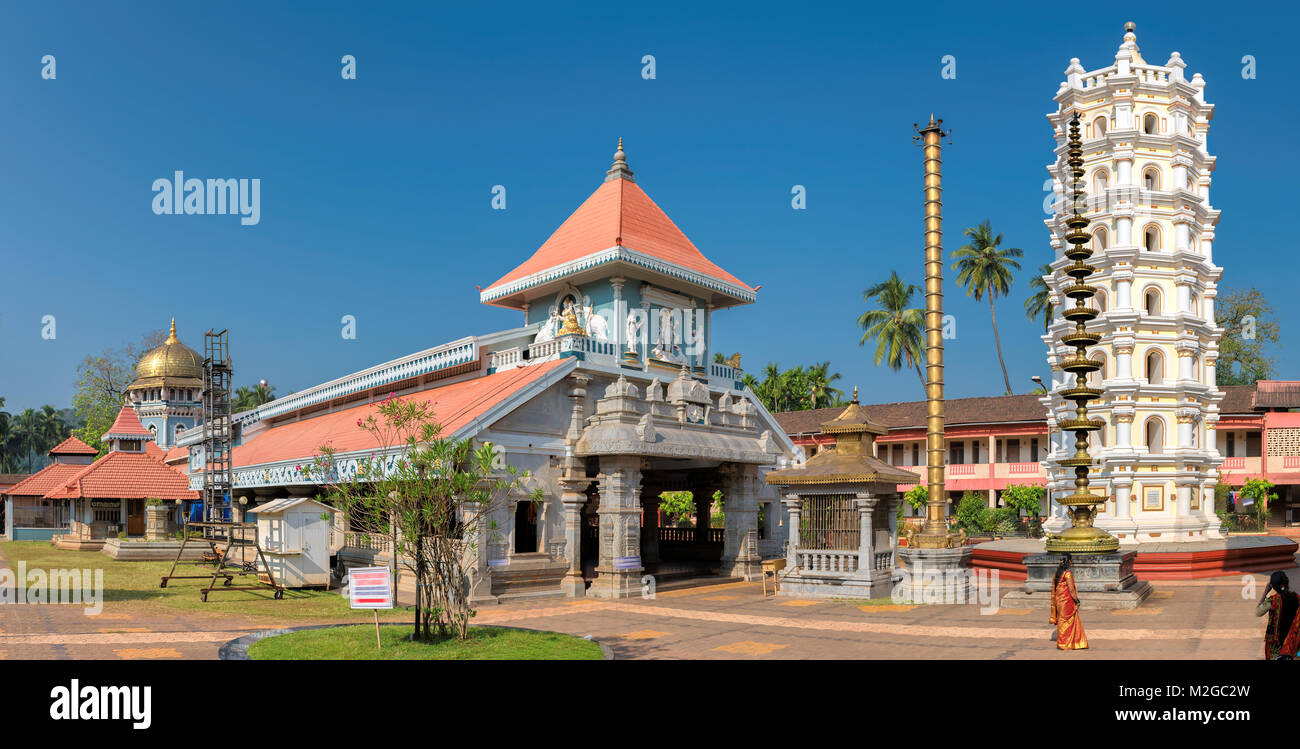 Shri Mahalsa Indian Temple in GOA, India Stock Photo - Alamy