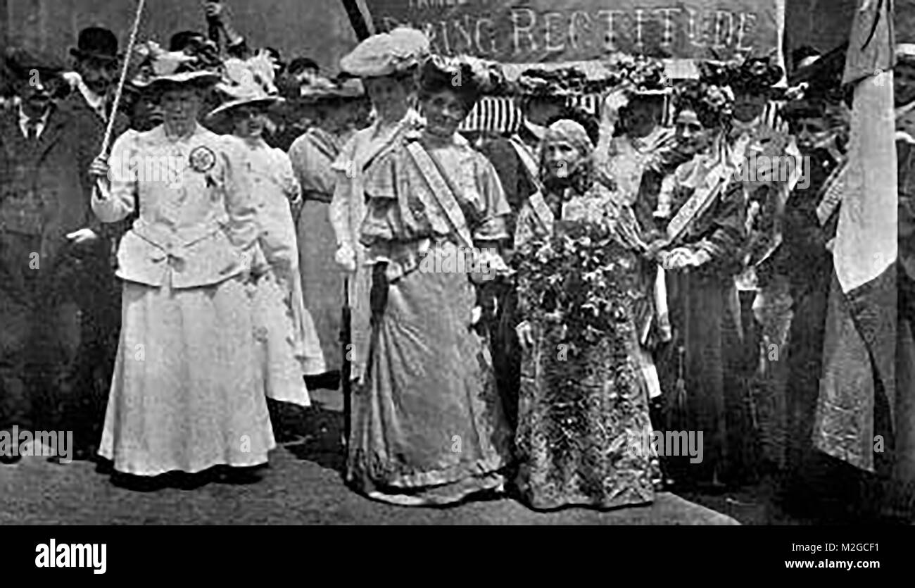 Suffragettes - Hyde Park, London, protest July 21st 1908 Stock Photo ...