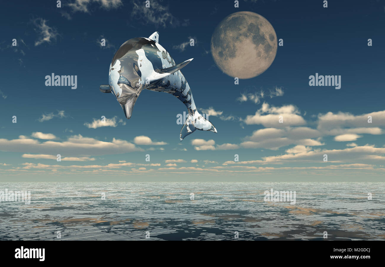 A Bottlenose Dolphin Covered With Ice Stock Photo - Alamy