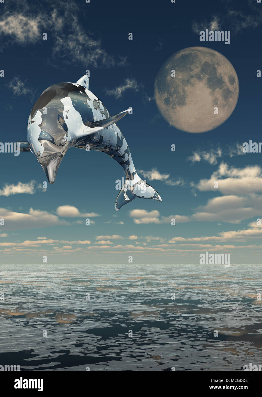 A Bottlenose Dolphin Covered With Ice Stock Photo - Alamy
