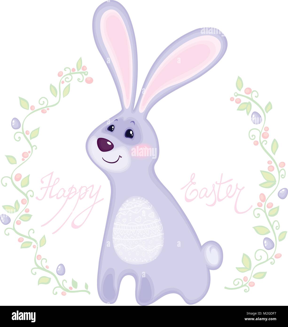 Pastel pink easter egg Stock Vector Images - Alamy