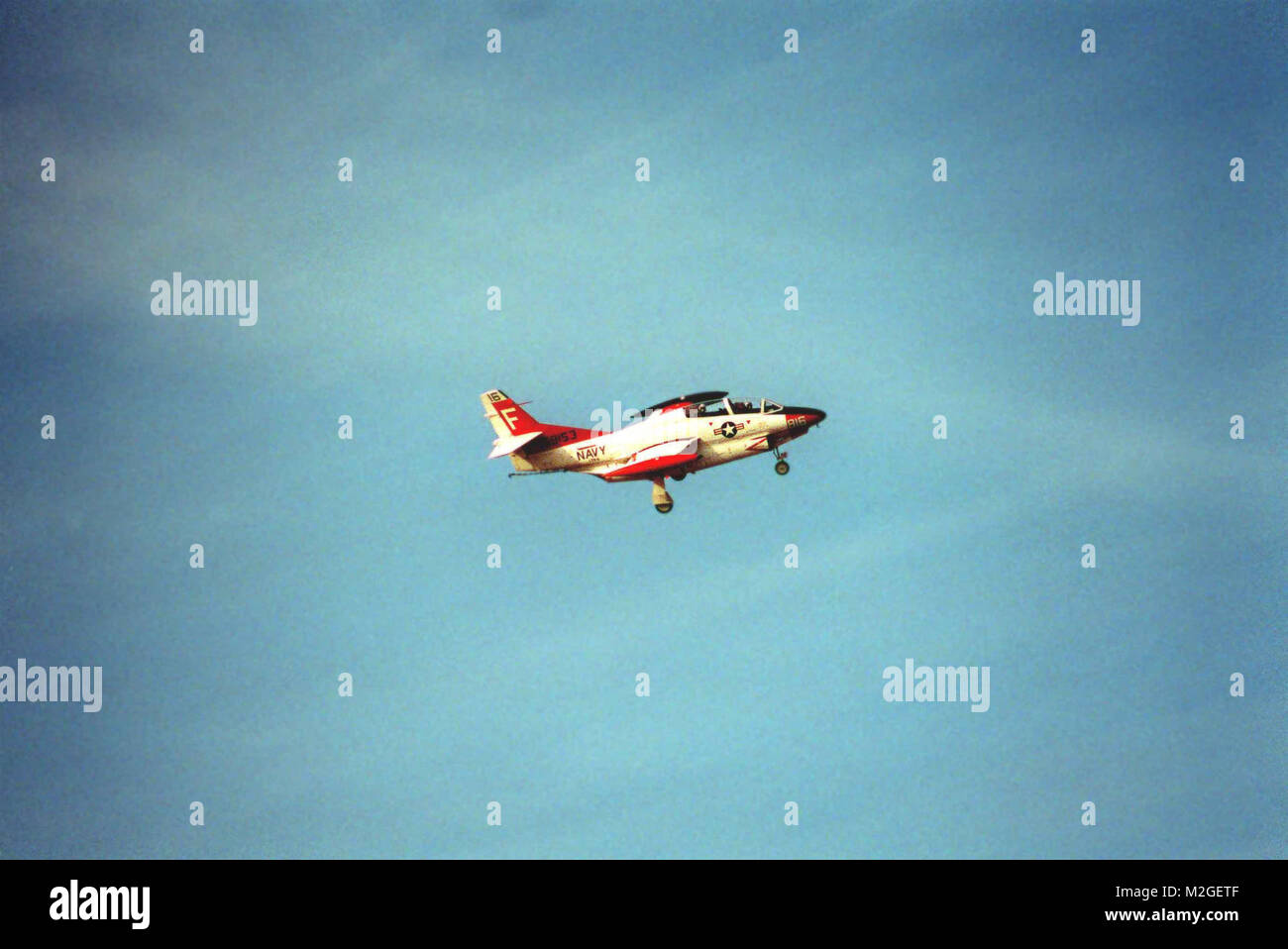 A view of a Training Wing 6 T-2C Buckeye aircraft over Naval Air ...